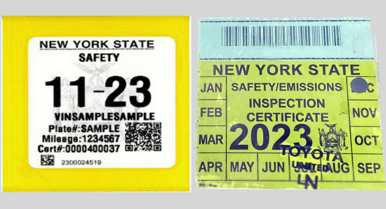 New York State Inspection Sticker 2025/2026